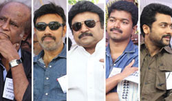 Kollywood Stars Fasting Against Tax Pictures | nowrunning
